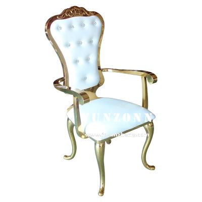 China Luxury Romantic Stainless Steel Wedding Chair for Banquets and Royal Princess Events for Living Room Apartment or Villa for sale