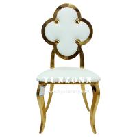 China Modern Gold Dining Chair High Quality Leather and Fabric Banquet Chair for Dining Room or Hotel for Outdoor Living Room Use for sale