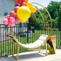 China Modern Round Wedding Throne Chair Set for Couple Colorful Birdcage Sofa for Villa Dining Steel Material Stylish Metal Design for sale