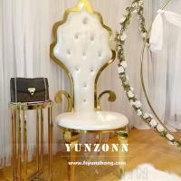 China Leaf Shape Special Royal Design for Hotel Funiture Bride and Groom Throne Couple Chairs with Crystal for Weddings Events Used for sale