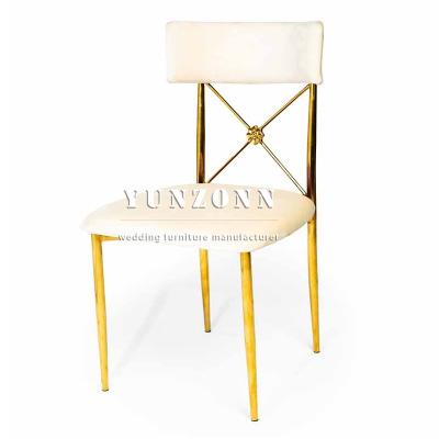 China Top Quality Restaurant X Cross Back Color Outdoor Garden Chair for Wedding for sale