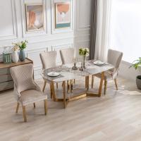 China Customized Modern Restaurant Chairs Stainless Steel Frame and Velvet Fabric for Dining Kitchen Hall or Villa Use for sale