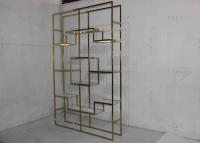 China Stainless Steel Golden Modern Wine Rack Cabinet Light Classic Luxury for sale