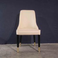 China White Luxury Velvet Chair With Thick Backrest OEM Wood Frame Home Hotel for sale