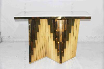 China Luxury Modern Tempered Glass Top Dining Table With Durable Metal Base for sale