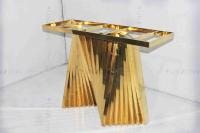 China Hollow Out Pattern Marble Gold Plated Side Table Carving Design Storage Cabinets for sale