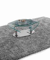 China Glass Spinning Table Stainless Steel Base Coffee Side Table OEM for sale