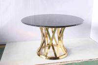 China Round Luxury Center Table Side Table With Marble Top for sale