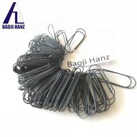 China Shape Memory Nitinol Paper Clips Black Binder Clips 55%Ni 45%Ti OEM ODM for sale