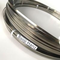 China ASTM F2063 0.5mm Nickel Titanium Alloy Flat Wire Shape Memory Nitinol for sale