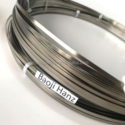 China Nitinol Flat Wire 0.5x10mm Shape Memory Alloy Wire for Medical Industry for sale