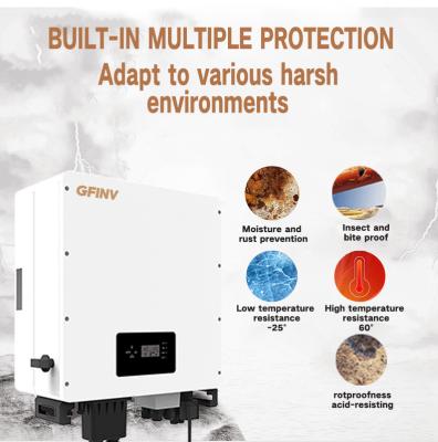 China 8kw -19.2kW Three Phase Hybrid Solar Inverters 50/60Hz Frequency for sale