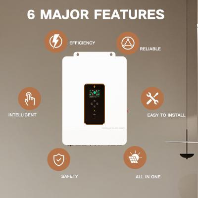 China Intelligent 3 Phase Solar Hybrid Inverter 8000w Solar Inverter With Dual MPPT for sale