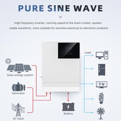 China 6000VA Off Grid Solar Inverters 48V With Max PV Charge Current 80A for sale