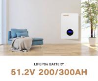 China UN38.3 Certified Residential Wall Mount Lifepo4 Battery 100A Energy Efficiency for sale