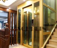 China 1250kg 1350kg 1600kg 1.5m/s Residential Panoramic Elevator Steel Structure Shaft For Office Building Shopping Mall for sale
