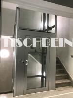 China Golden Color Steel Structure Shaft Residential Building Home Elevators 300kg 320kg 400kg 3-5 Stops 0.5m/s Low Noise for sale