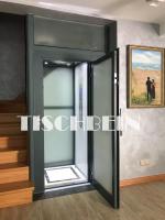 China 5 Persons 5 Floors Stainless Steel Structure Shaft Home Elevator Indoors Glass Walls VVVF Drive Stable Moving Low Noise for sale