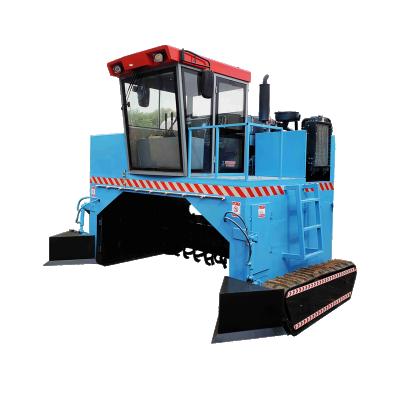 China Crawler Type Compost Fertilizer Machine Turner 80HP Turbocharged Engine for sale