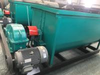 China Horizontal Single Shaft Mixer with U-shaped Trough and Wear-resistant Paddles for Continuous Organic Fertilizer Blending for sale
