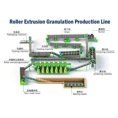 China Roller Extrusion Granulation Production Line for Compound Fertilizer Manufacturing for sale