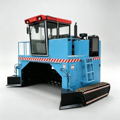 China Crawler Type Compost Turner with 2.5-3.0 m Turning Width, 800-1500 m³/h Processing Capacity, and 75-118.5 kW Engine Power for Organic Waste Composting for sale