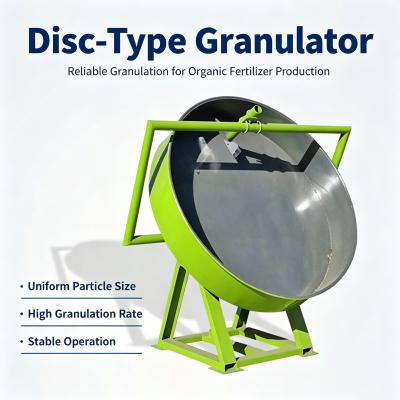 China High Granulation Rate Disc Pan Granulator with Integral Arc Design and Non-power Scraper for Fertilizer Pellet Making for sale