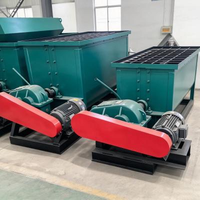 China High-Quality Steel Horizontal Single Shaft Mixer with U-Shaped Tank and Heavy-Duty Stirring Shaft for Organic Fertilizer for sale