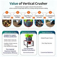 China Vertical Fertilizer Crusher Machine with Hard Alloy Blades for High Moisture Organic Material and Compact Structure for sale