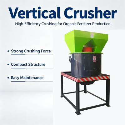 China Vertical Fertilizer Crusher Machine with Hard Alloy Blades for High Moisture Organic Material Grinding to Fine Output Below 1mm for sale