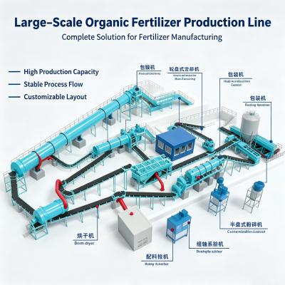 China High-quality Steel Organic Fertilizer Production Line with Remote & Automatic Control and Closed Type Design for sale