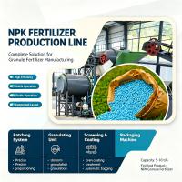 China NPK Fertilizer Production Line Integrated System for Continuous Compound Fertilizer Processing and Granule Formation for sale