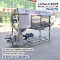 China 304 Stainless Steel Rotary Drum Microfilter with Automatic Backwash and Dual-Stage Separation for Solid-Liquid Separation for sale