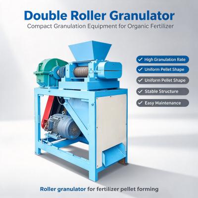 China No Drying Required Double Roller Extrusion Granulator Dry Granulation Machine with Adjustable Pellet Diameter 4-10mm and High Granulation Rate ≥85% for sale