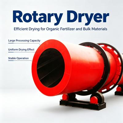 China Industrial Rotary Fertilizer Dryer Designed to Improve Drying Efficiency of Organic and Chemical Fertilizers for sale