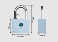 China IP55 Waterproof Fingerprint Padlock Combination For Backpack Luggage for sale