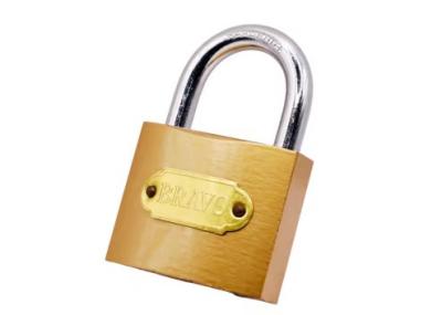 China 32mm 50mm Imitate Copper Padlock With Cross Keys Gold Plated Brass for sale
