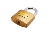 China 32mm 50mm Imitate Copper Padlock With Cross Keys Gold Plated Brass for sale