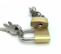 China Flat Key Imitation Copper Padlock Brass 40mm 70MM OEM for sale