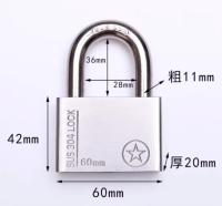 China Outdoor Weatherproof Locks Keyed Alike Anti Corrosion Stainless Steel Iron 50mm for sale