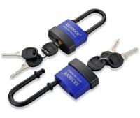 China Long Shackle isolation Safety Lockout Padlocks Plastic Casing Iron 80mm for sale