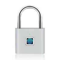 China Smart Biometric Biolock Fingerprint Padlock Outdoor USB Charge for sale