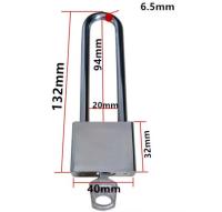 China Brass Stainless Steel Long Shackle Combination Lock 40mm for sale
