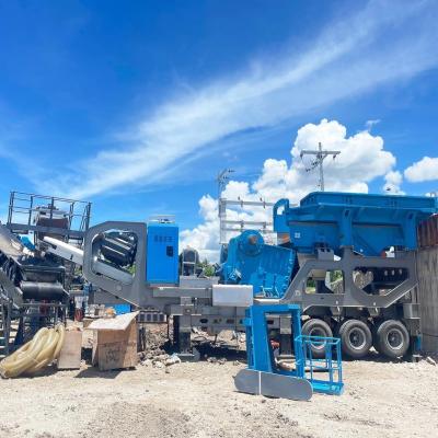 China 70-300tph Capacity Mobile Jaw Crusher Portable Crushing Plant with Technical Guidance for sale