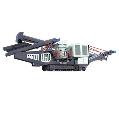 China AC Motor High Capacity Mobile Cone Crusher and Screening Plant for Stone Crushing for sale