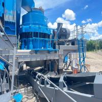 China Mobile Gravel Plants and Mobile Aggregate Cone Crusher with Perfect After-sales Service for sale