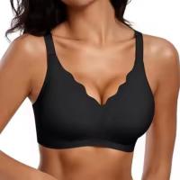 China Breathable Unnoticeable Unshifting Seamless Jelly Sports Bra For Work for sale