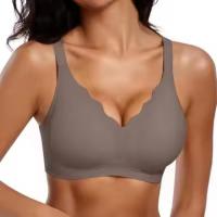 China Breathable Unnoticeable Unshifting Seamless Jelly Sports Bra For Work for sale