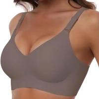 China Stretchy Invisible Unshifting Seamless Jelly Sports Bra For Under Tees for sale