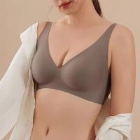 China Breathable Stretchy U - Back Wireless Jelly Strip Bra For Everyday for sale